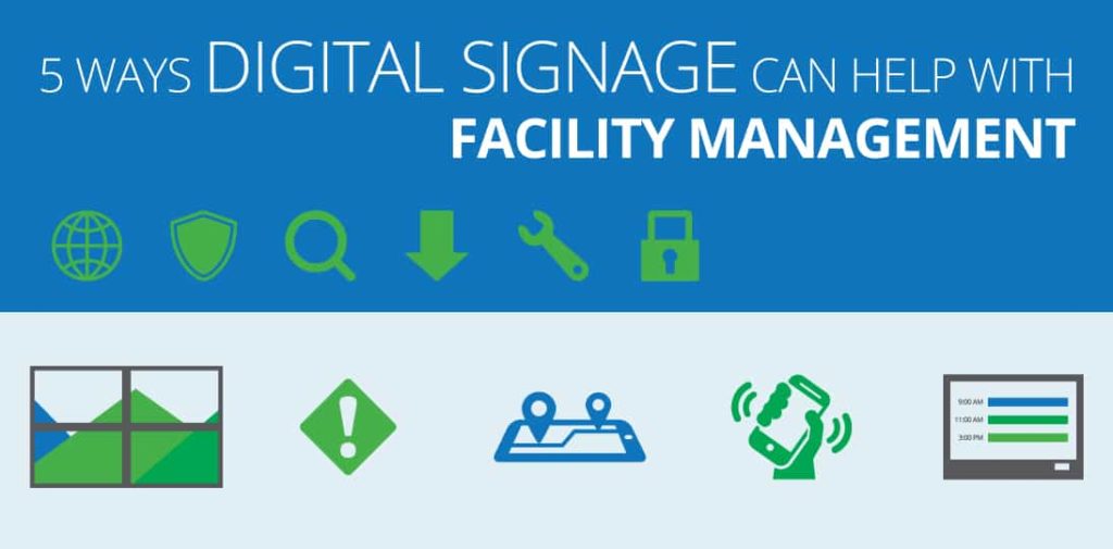 Digital Signage for Facility Management | 5 Tips | Free Infographic