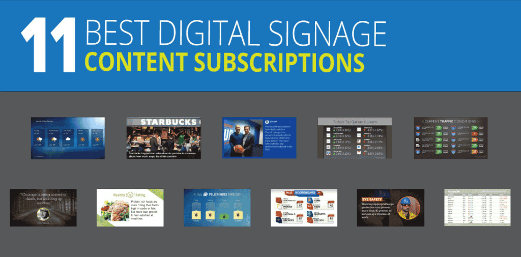 11 Best Digital Signage Content Subscriptions | FREE Infographic | Visix